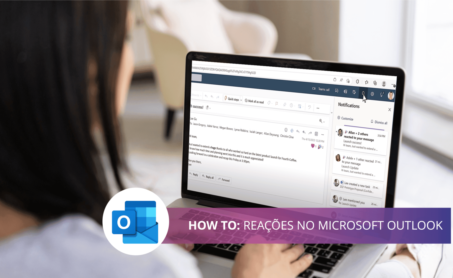 How TO: Reações no Microsoft Outlook - Knowledge Inside